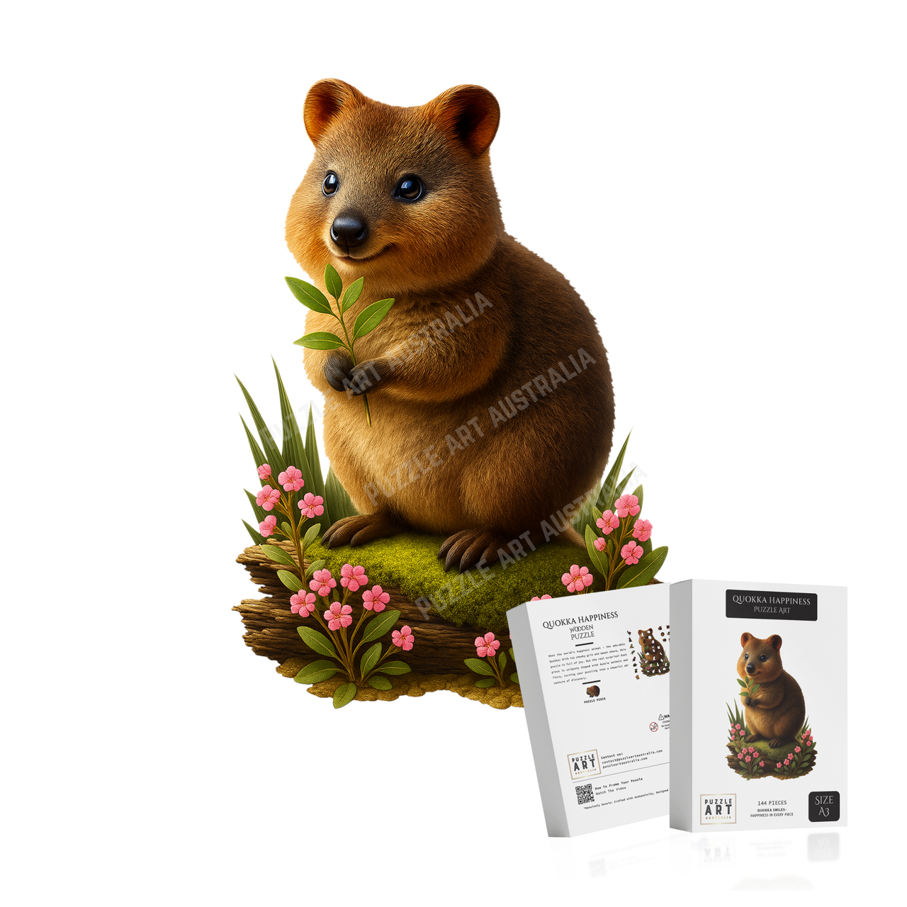 Quokka Happiness Wooden Puzzle – Sensory Circle