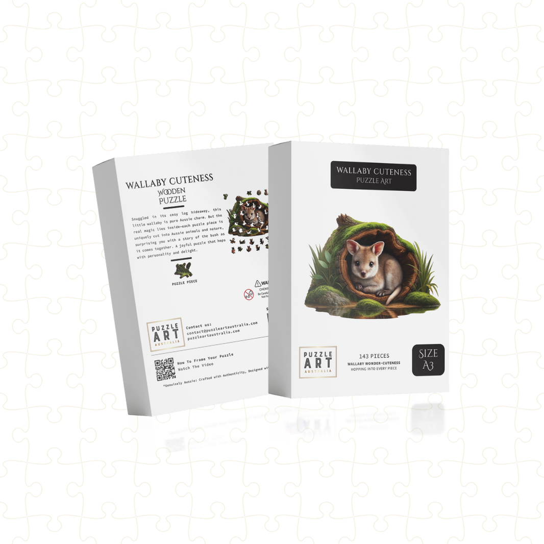 Wallaby Cuteness Wooden Puzzle – Sensory Circle