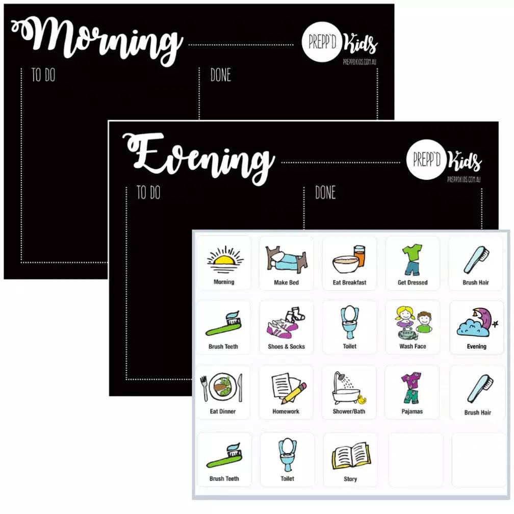 Morning & Evening Routine Set (A4) – Sensory Circle